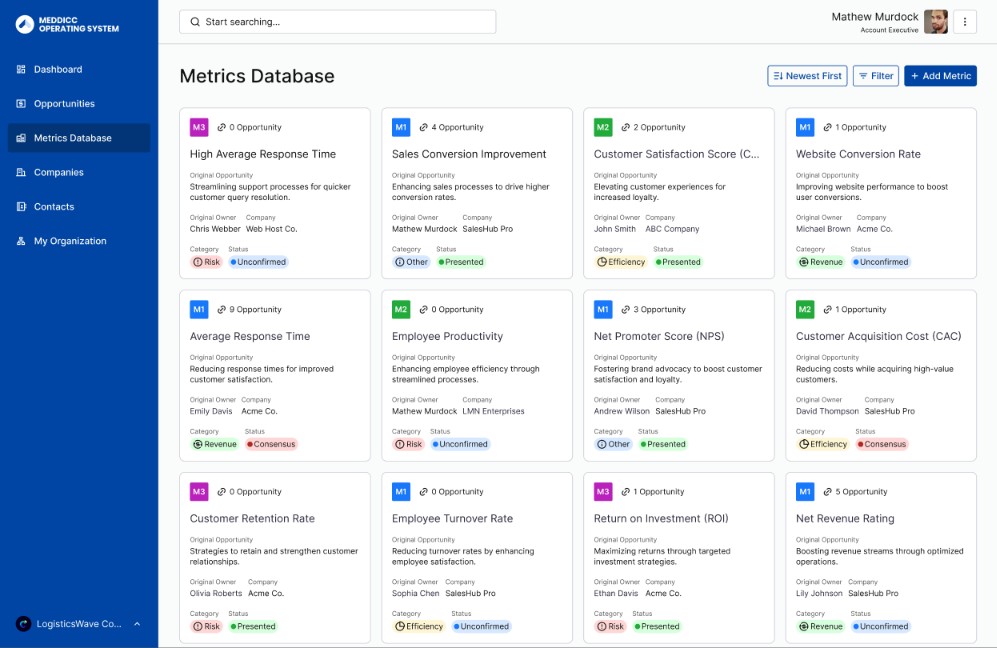 Overview of the Metrics Database